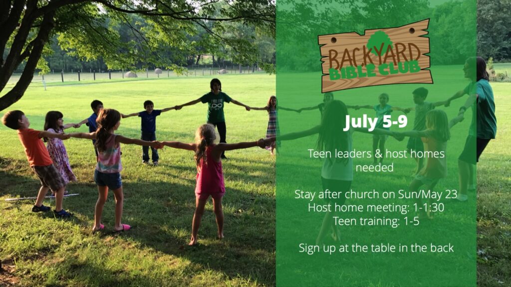 Backyard Bible Clubs 2021 - Blue Ridge Bible Church