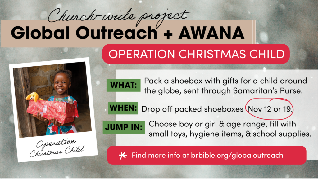 Awana Operation Christmas Child - Blue Ridge Bible Church