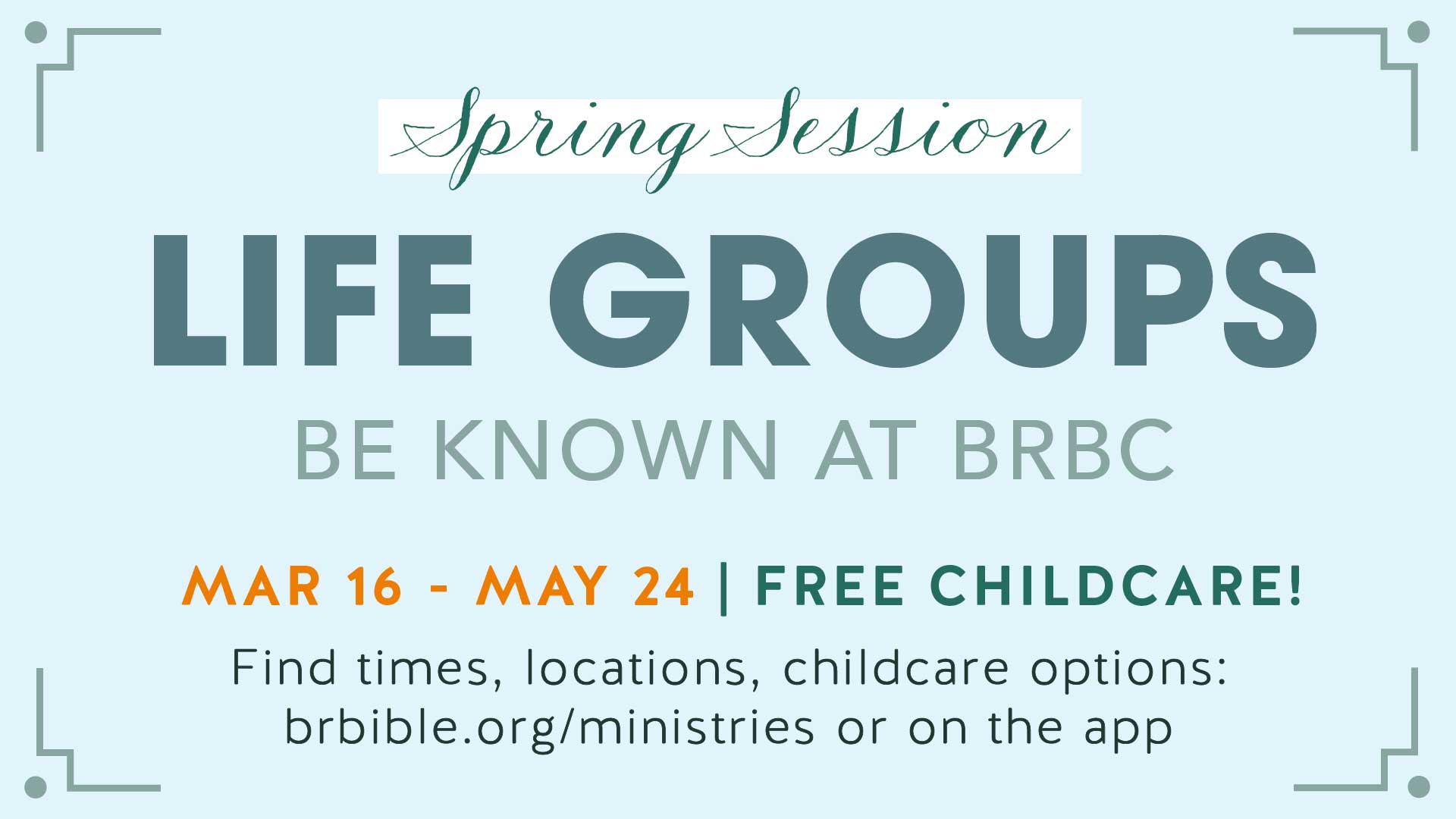 Spring Life Group Session - Blue Ridge Bible Church